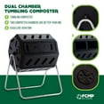 FCMP Outdoor Rolling Compost Box, 37 Gallon Plastic Rotating Barrel ...