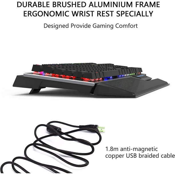 AIKUN Full Mechanical RGB Gaming Keyboard-Gorgeous Gift Box,Full Size ...