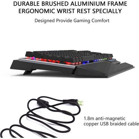 AIKUN Full Mechanical RGB Gaming Keyboard-Gorgeous Gift Box,Full Size ...