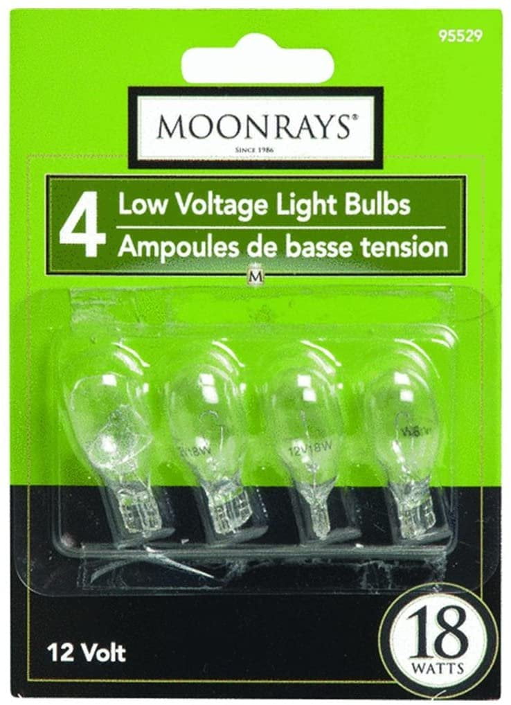 Moonrays 95529 Wedge Base Light Bulbs, Clear, 18-watt, 4-Pack - Walmart.com