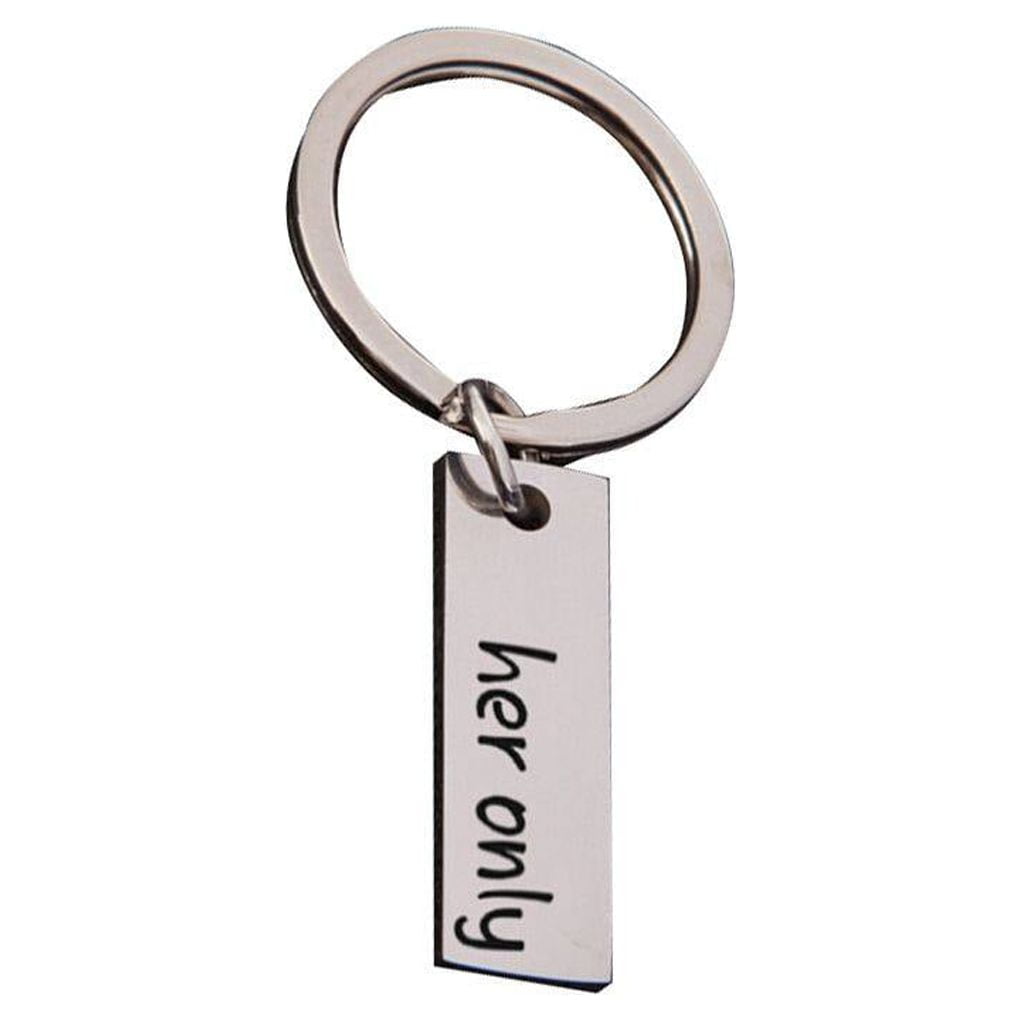 Click here for Decodeary Stainless Steel Engraved Couple Keychain... prices