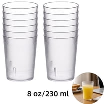 Reusable Plastic Cups,Clear Restaurant Grade 8 oz Plastic Cup,Party ...