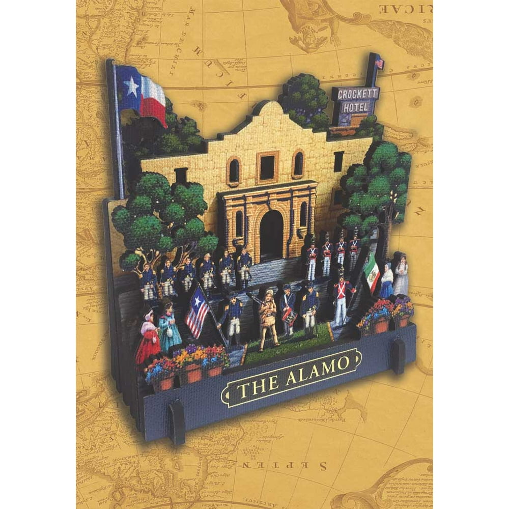 Dowdle Folk Art The Alamo By Artist Eric Dowdle 6 Piece 3D Jigsaw ...