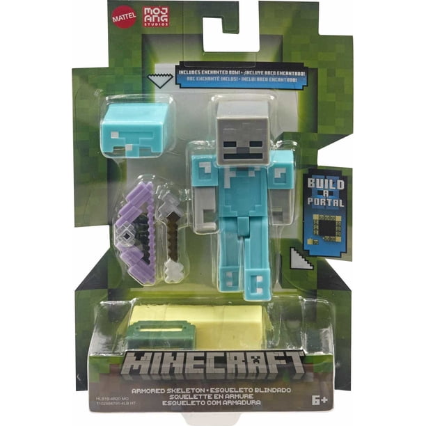 Minecraft Armored Skeleton Action Figure & Accessories with Portal ...