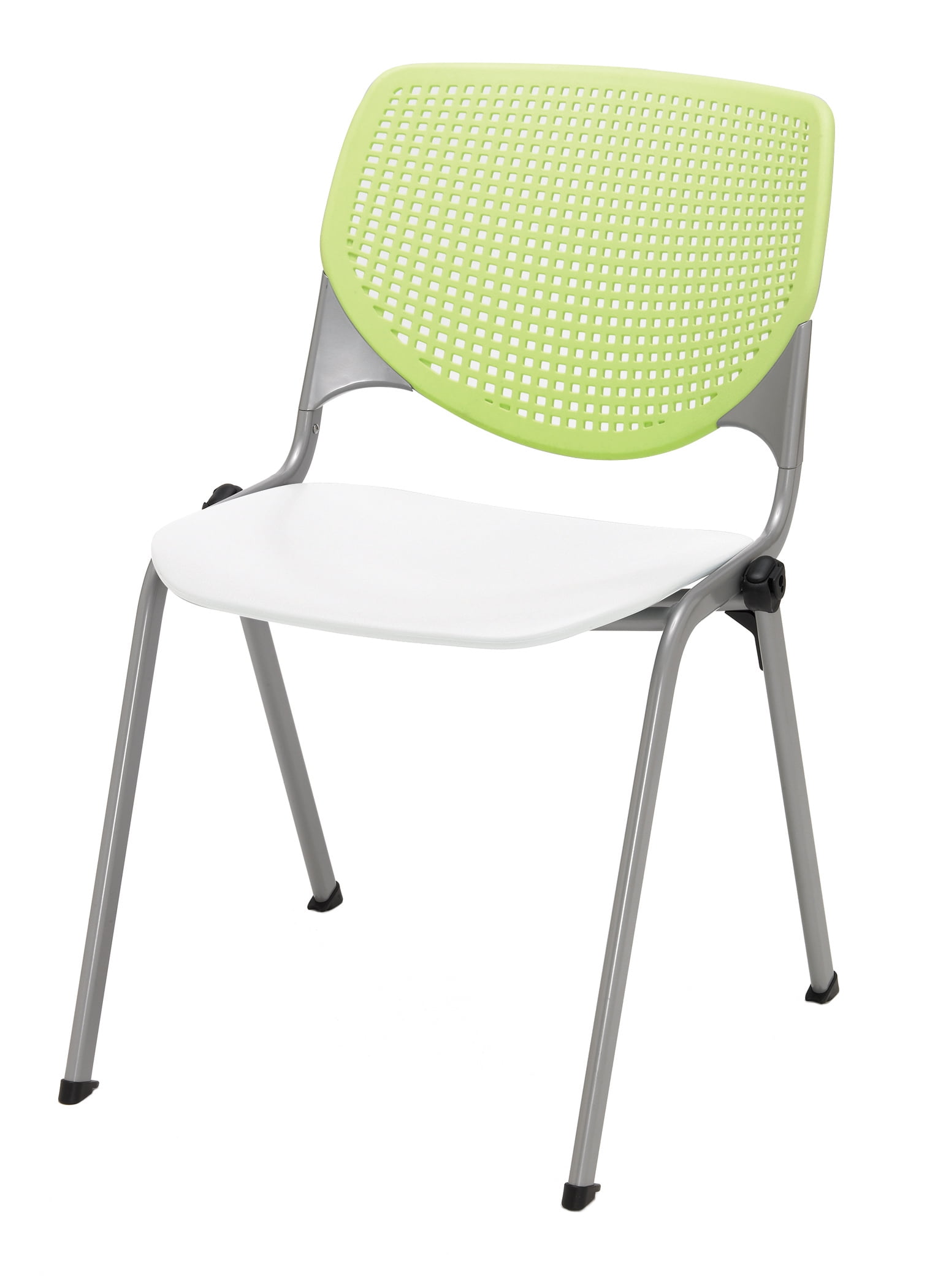 KFI Studios KOOL Armless Stacking Chair, 400lb Capacity, White Seat ...