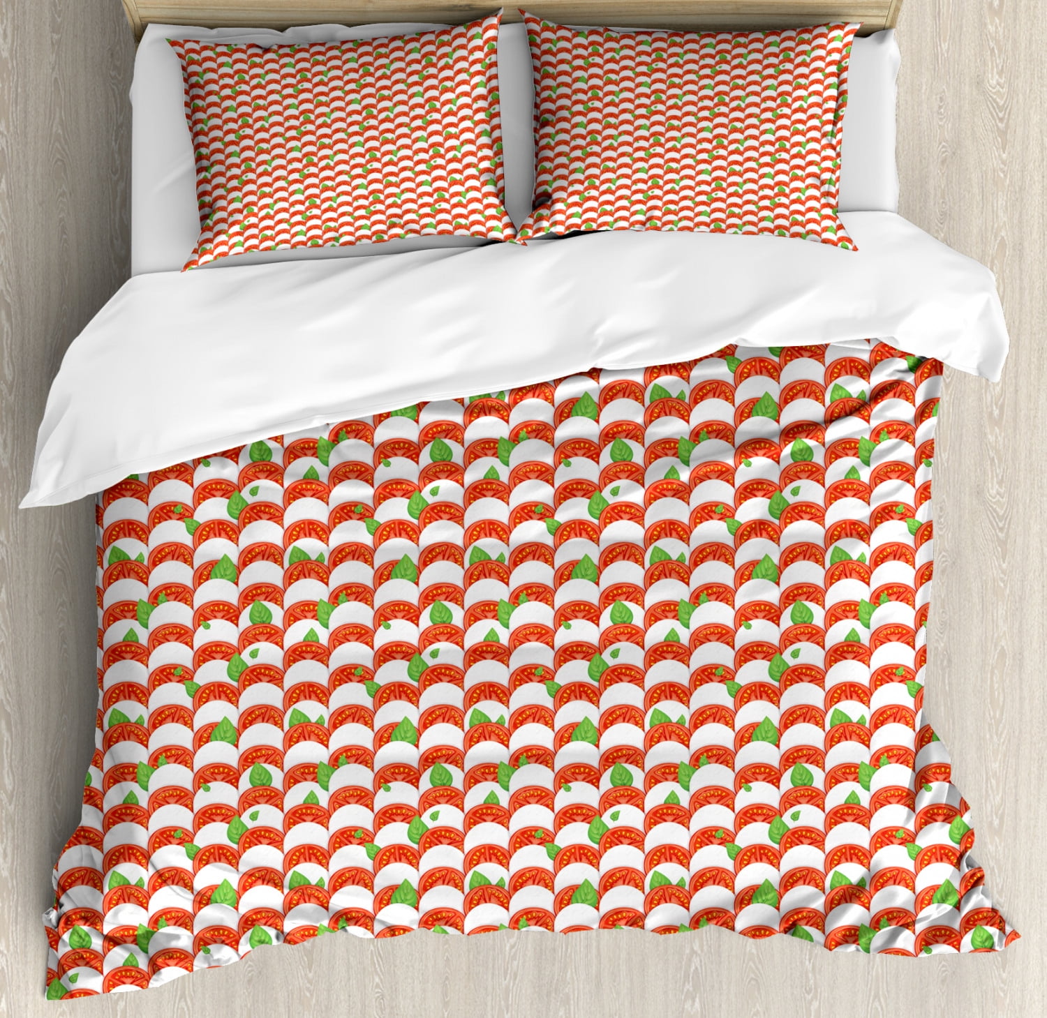 Italy Duvet Cover Set Queen Size, Realistic Ingredients for Pizza ...