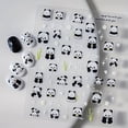 2 Pcs Self-Adhesive 3D Embossed Nail Art Stickers - Cute Panda & Bamboo ...