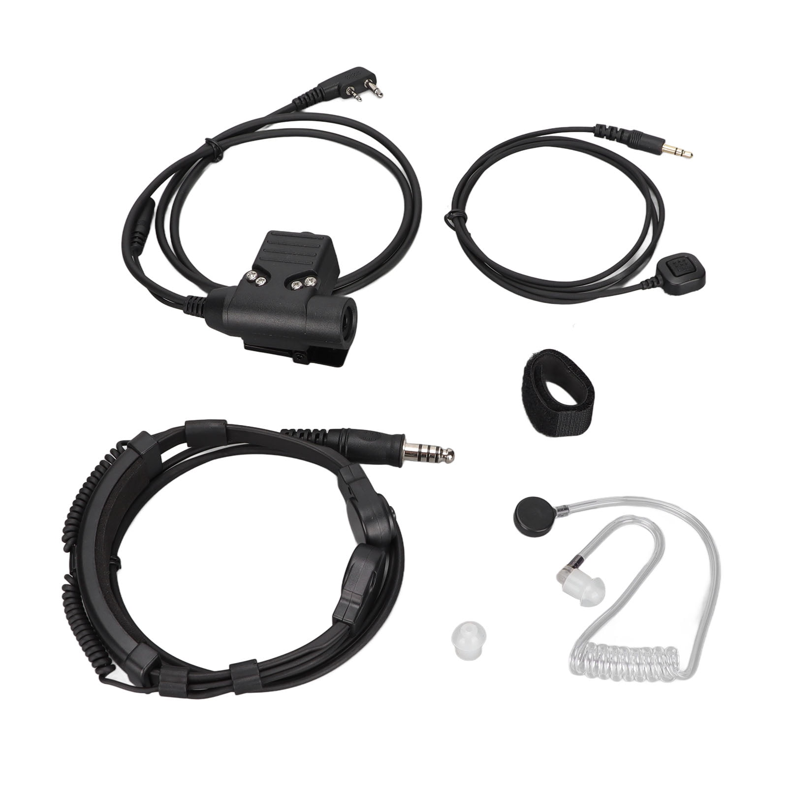 U94 PTT con micrófono de dedo PTT 7,1 mm auriculares retráctiles de ...