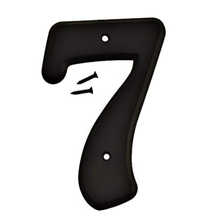 Hy-Ko Products 30207 Plastic House Number 7 (SEVEN) 6" High, Black, 1 ...