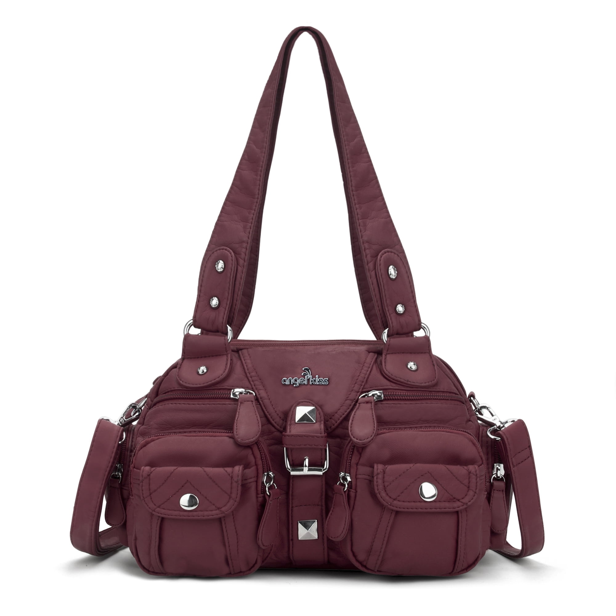 Angel Kiss Small Hobo Purses for Women Soft Vegan Leather Shoulder Bags ...