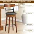 Gymax Bar Stool with 360-Degree Swivel, Gray, Set of 4 - Walmart.com