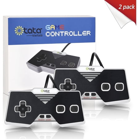 2 Pack Classic Wired USB NES Game Controller, kiwitatá Classic USB PC Controllers Gampad Joypad ...