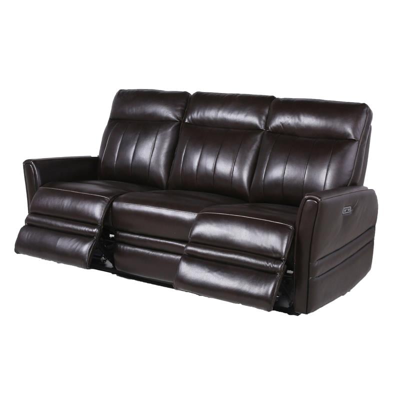 Coachella Brown Leather Power Recliner Sofa - Walmart.com
