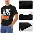 Blue Collar Dad Men's HD Print Classic Short Sleeve T-Shirts Black ...