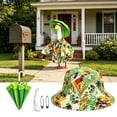 AZXY Palm Tree Print Raincoat Goose Outfit, Waterproof Weather ...