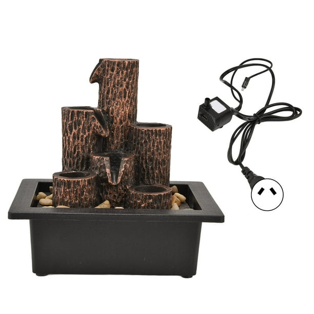 Tabletop Water Fountain with LED Lights 3 Step Deadwood Falls Waterfall ...