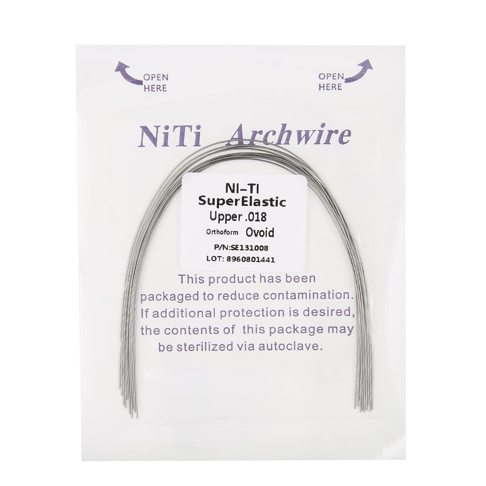Arco de alambre, 100 piezas de NiTi redondo para ortodoncia, arcos de ortodoncia ...
