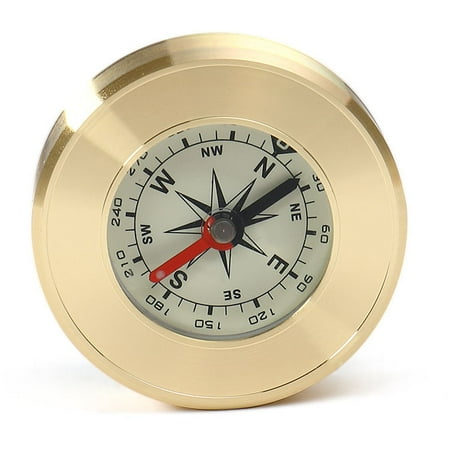 Mini Noctilucent Military Camping Marching Compass Gold Pocket Compass ...