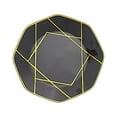 BalsaCircle 10 Octagon 8" Black Disposable Salad Plastic Plates Gold ...