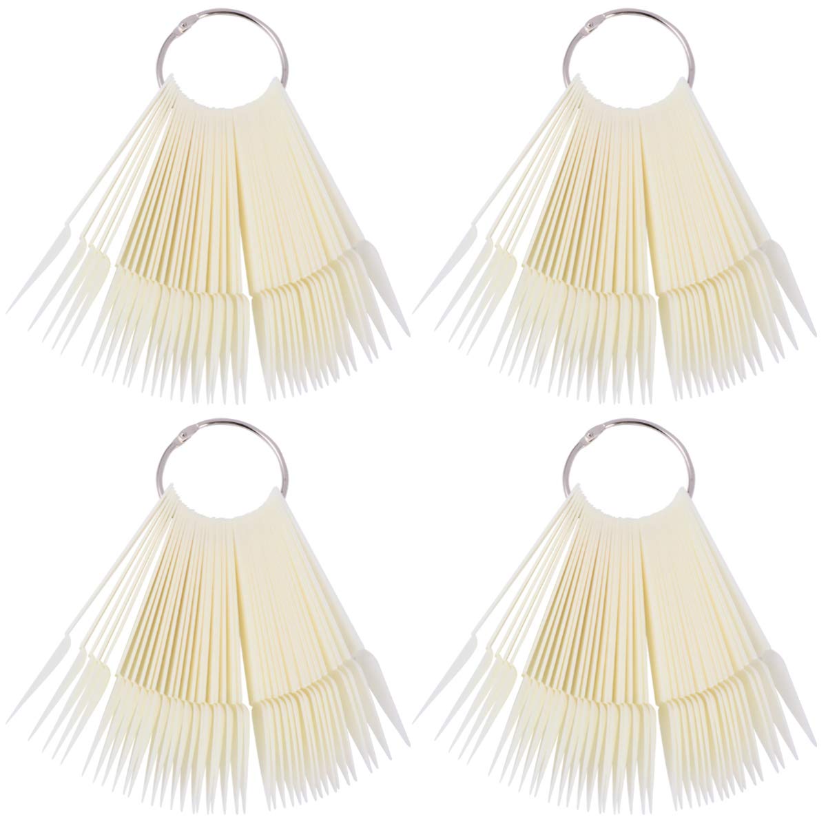 160 Pcs Plastic Nail Swatch Sticks with Ring Nail Art Polish Display ...