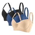 Bxsruta Womens Wirefree T Shirt Bra Seamless Full Coverage Everyday ...