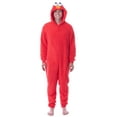Sesame Street Elmo Fleece Onesie Union Suit Costume Pajamas for Men ...