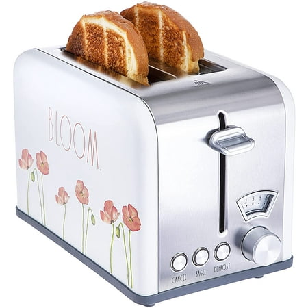 Toaster, Stainless Steel 2 Slice Square Toaster, Wide Slot with 5 ...