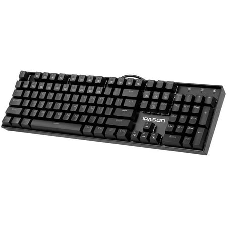 IPASON Mechanical Keyboard 104-key Metal Gaming Keyboard Blue Switch N ...