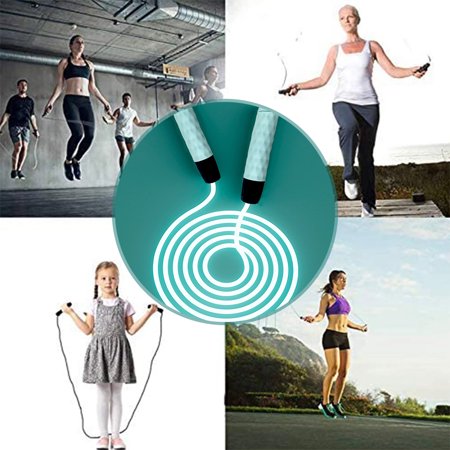 Luminous Skipping Rope Adjustable LED Transparent Optical Fiber ...