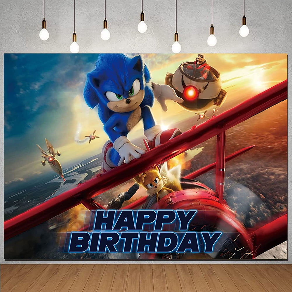 Sonic The Hedgehog Photo Backdrop for Birthday Party Chile | Ubuy
