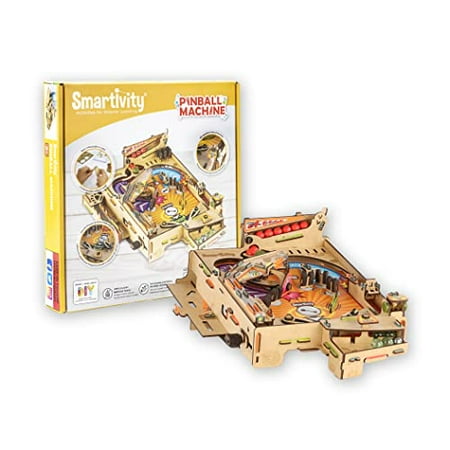 Smartivity Pinball Machine Wooden Model Engineering STEM Learning Toy for Kids Ages 8 and Up ...