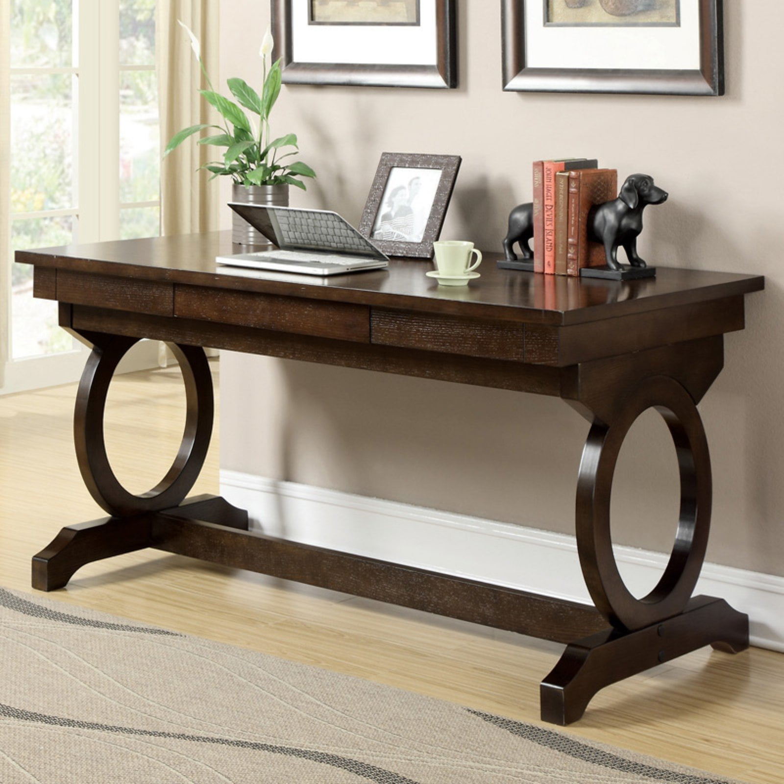 Coaster Company Enedina 60" Writing Desk, Chestnut - Walmart.com ...