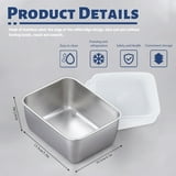 5pcs Stainless Steel Food Containers with Lids, Stacking Snack ...