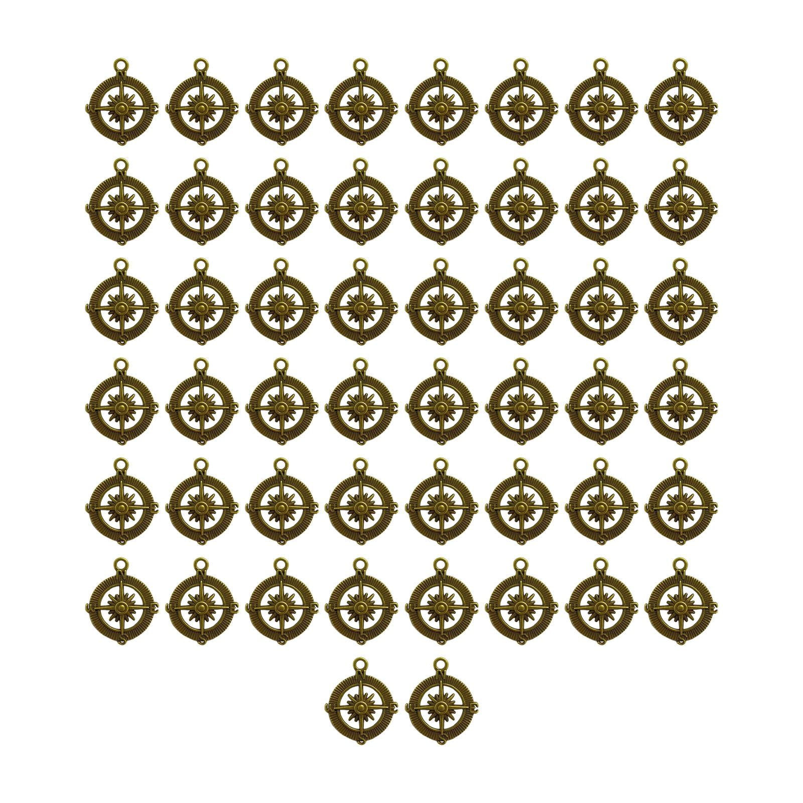 Dijes de brújula Macarena 50 piezas colgante de brújula aleación de ...
