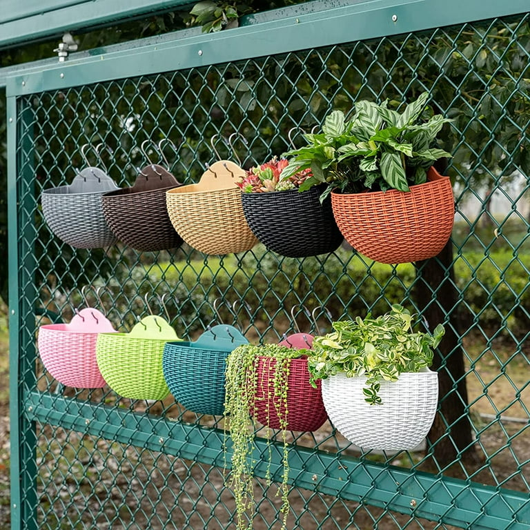 Half Moon Wire Wall Basket Traditional Wall Basket Hanging Garden