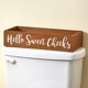 Toilet Tank Topper Tray - Hello Sweet Cheeks - Bathroom Accessory ...