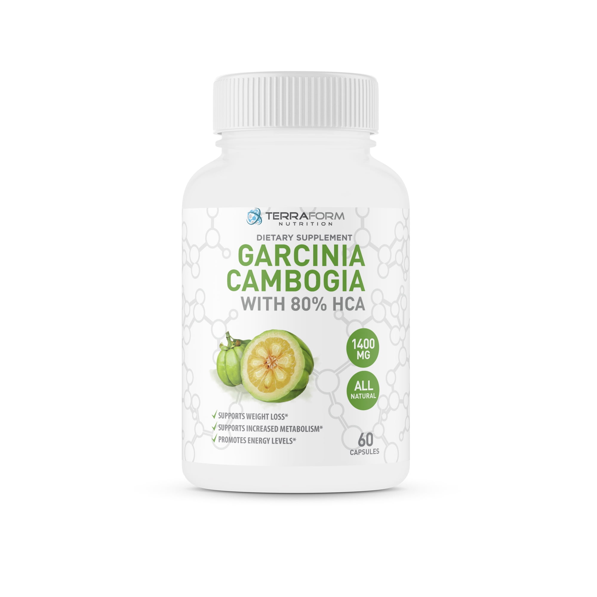 100% Pure Garcinia Cambogia Extract - 80% Natural HCA 1400mg - Fast ...