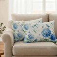 Blue Floral Bird Outdoor Waterproof Throw Pillow Covers Set of 2, 20 ...