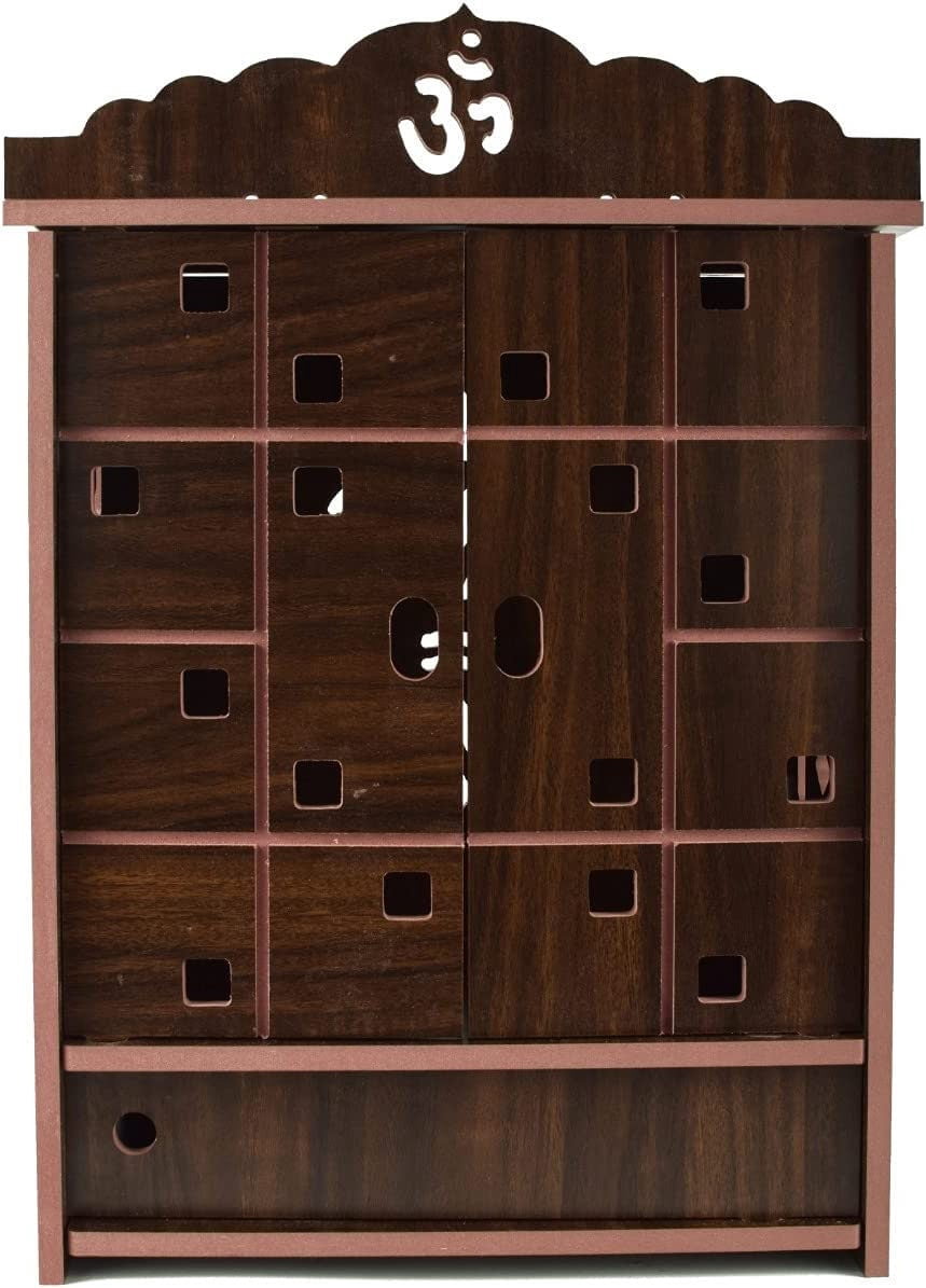 MDF board Wooden Mandir For Home And Office / Wall Hanging And Table ...