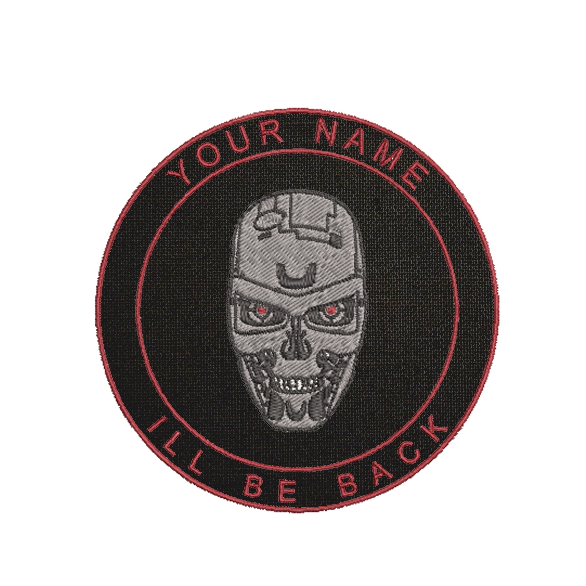 Terminator Robots Embroidered Patch Iron-On Applique, Cosplay Vest ...
