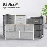 Bigroof Drawer Dresser Storage Tower with Sturdy Steel Frame Easy Pull ...