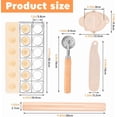 5 Pieces Ravioli Mold Set, Includes 12 Holes Ravioli Maker Press, Wood ...