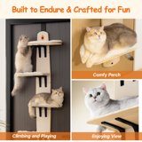 Mewoofun Cat Tree Door Mounted Cat Climber, Cat Shelves Cat Ladder with ...