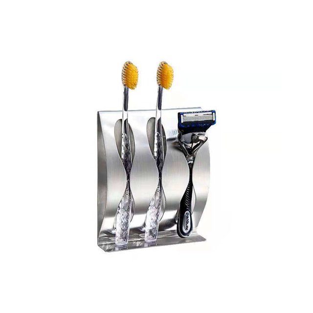 INTSUPERMAI Wall Mounted Bathroom Toothbrush Holder 3 Holes Stainless ...