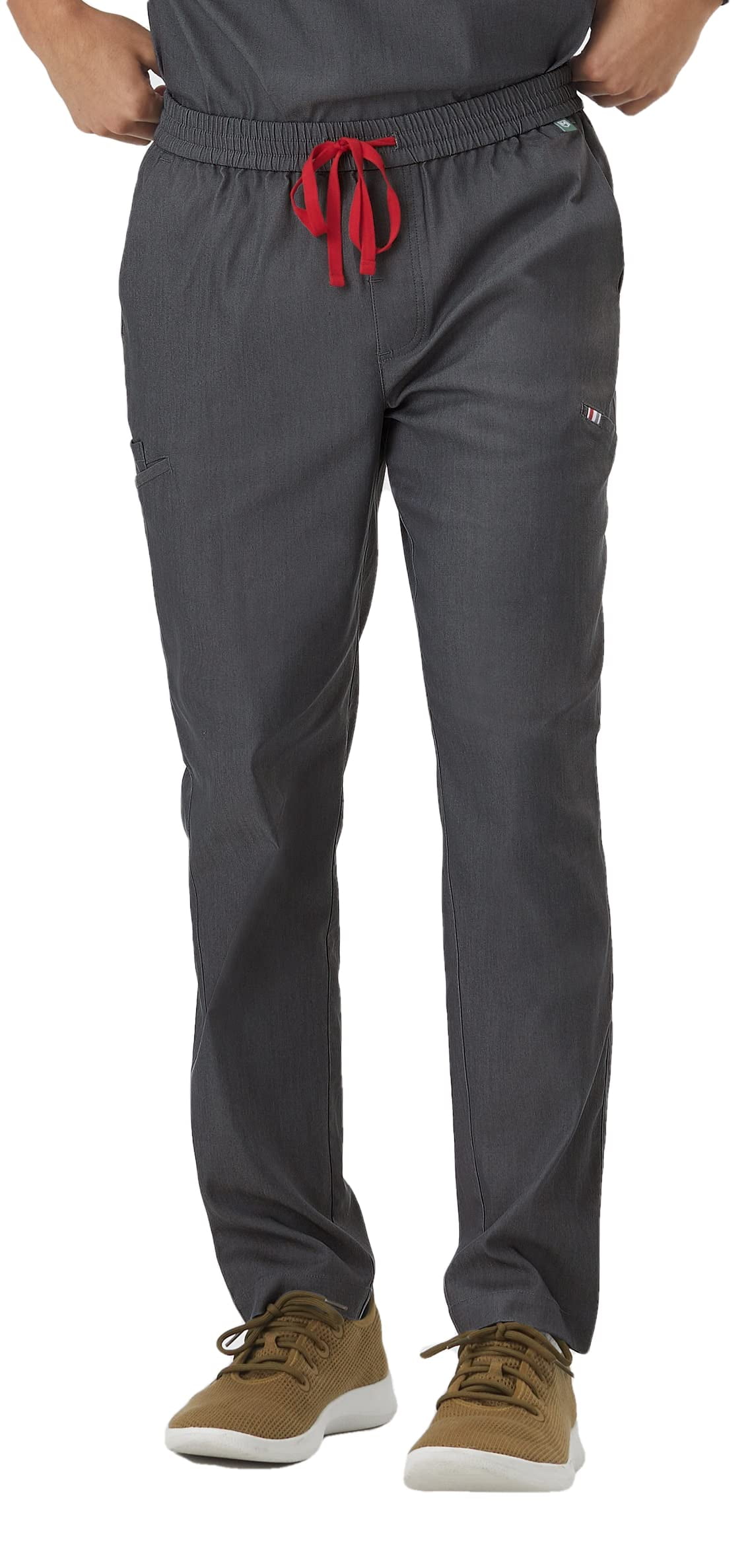 Mediclo Men's Medical Scrub Pants - Sable 7 Pockets Elastic Waist ...