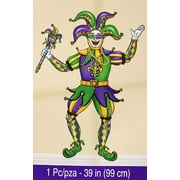 Brandclub - Mardi Gras Jester Party Decoration Jointed Cutout