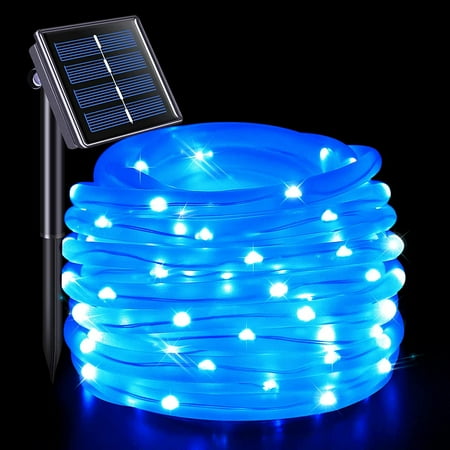 SAYDY 120 LED Solar Powered Rope Lights Outdoor,39.4ft 8 Modes Solar ...