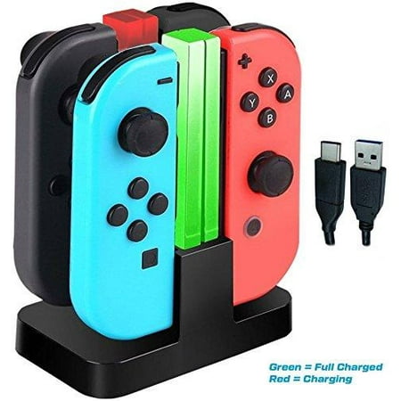 Joy-Con Charger, for Nintendo Switch Joy-Con Charging Dock Stand 4 ...