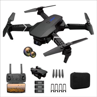 Foldable E88 Mini RC Drone with 4K HD Dual Camera, Altitude Hold, One ...
