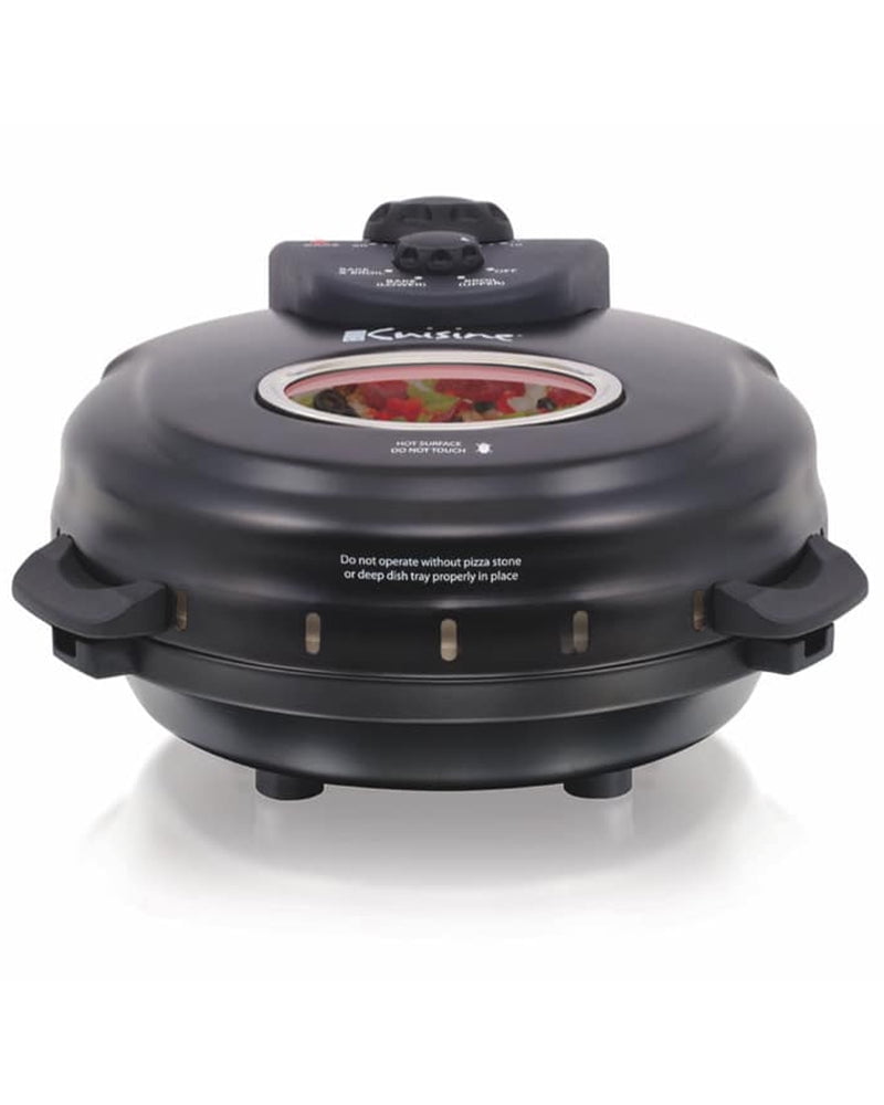 Euro Cuisine PM600 Pizza Maker With Rotating Stone & Deep Pan - Walmart.com